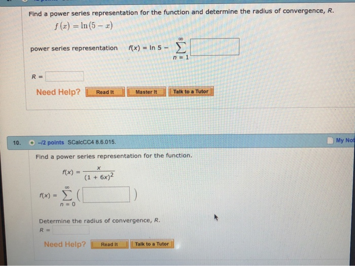 Solved Find a power series representation for the function | Chegg.com