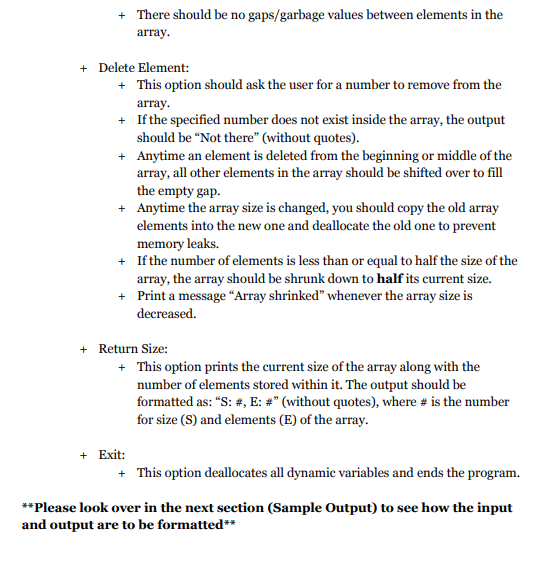 Solved Pointers and Dvnamic Arravs 1 - Objective The purpose | Chegg.com