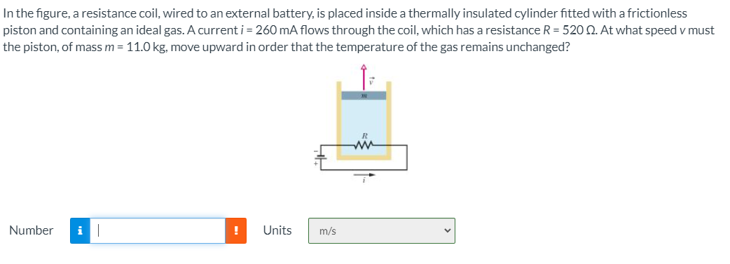 Solved In the figure, a resistance coil, wired to an | Chegg.com