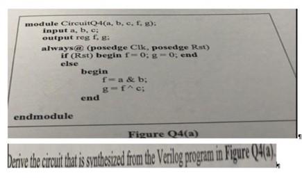 Solved endruodule Figure Q4(a) Denve the circuit that is | Chegg.com