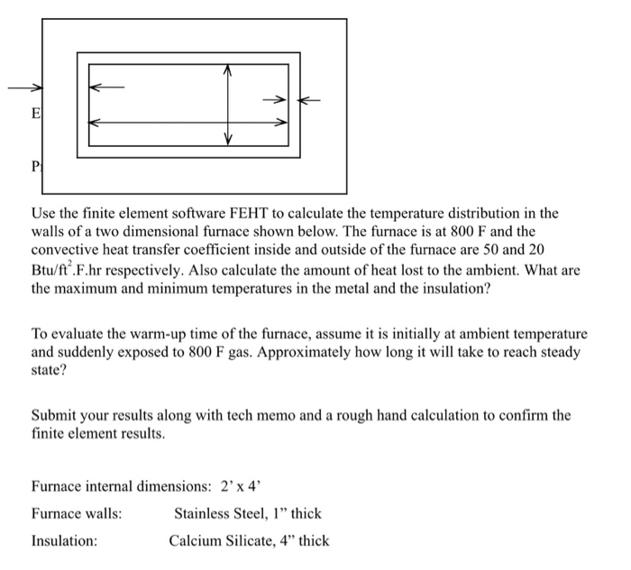 Use the finite element software FEHT to calculate the | Chegg.com