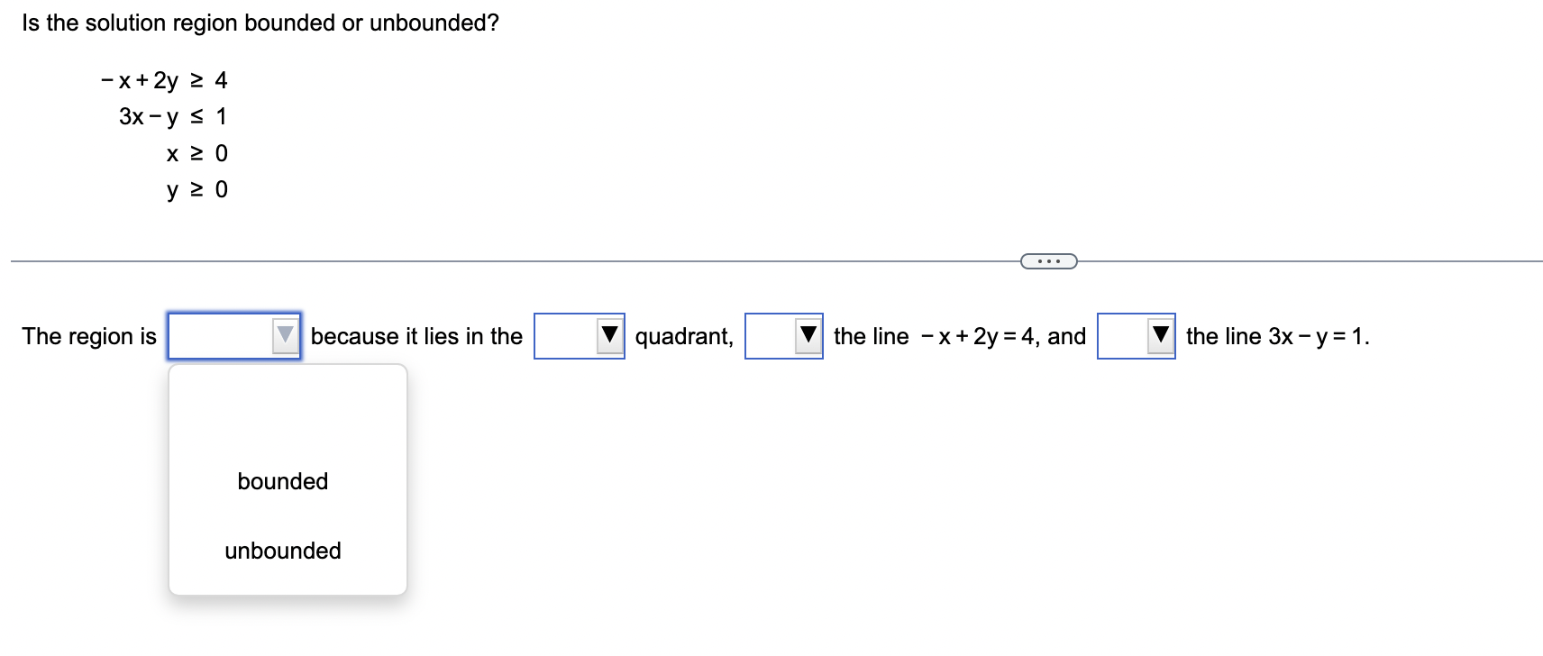 Solved Is the solution region bounded or unbounded? | Chegg.com
