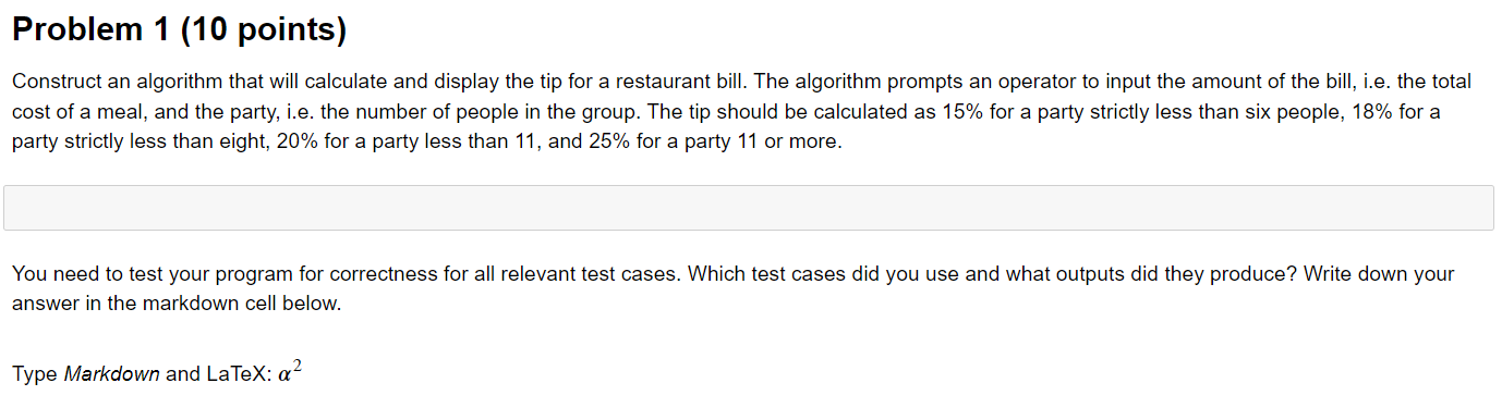 Solved Problem 1 (10 points) Construct an algorithm that | Chegg.com
