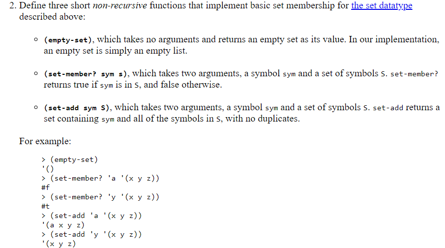 Solved 2. Define three short non-recursive functions that | Chegg.com