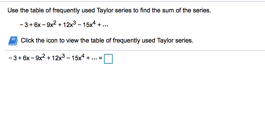 Solved fnd he sum of he veries -3+6x-9x2 +12x3 -15x4 +... | Chegg.com