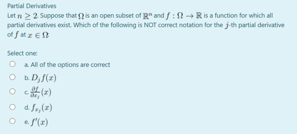 Solved Partial Derivatives Let n-2. Suppose that Ω is an | Chegg.com