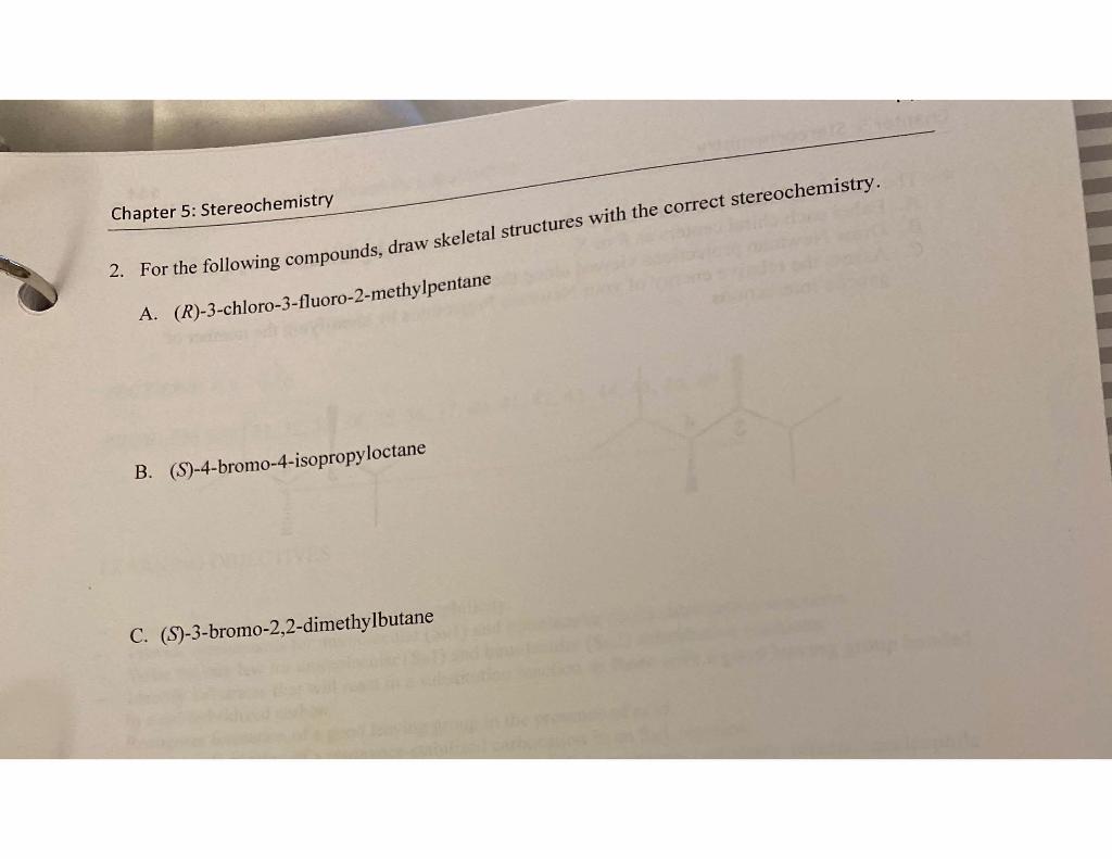 Solved For the following compounds draw skeletal structures | Chegg.com