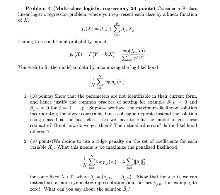 Solved Problem 4 Multi Class Logistic Regression 20 
