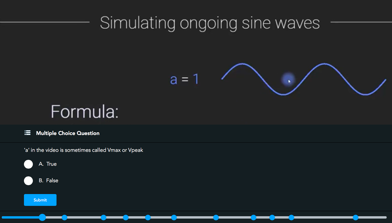 Solved Simulating ongoing sine waves a = 1 Formula: Multiple | Chegg.com