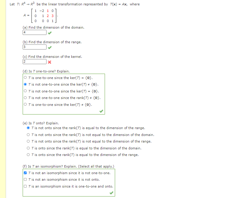 Solved Let T: R4 - R3 be the linear transformation | Chegg.com