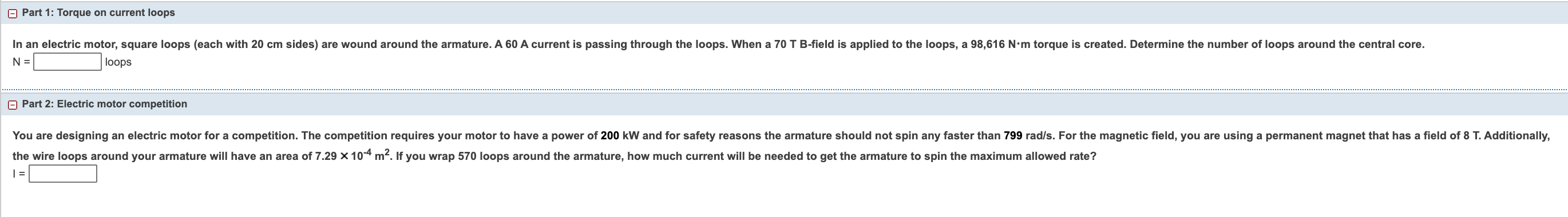 Solved Part 1: Torque on current loops In an electric motor, | Chegg.com