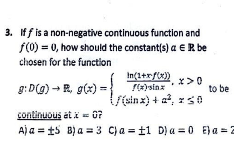 Solved If f ﻿is a non-negative continuous function | Chegg.com