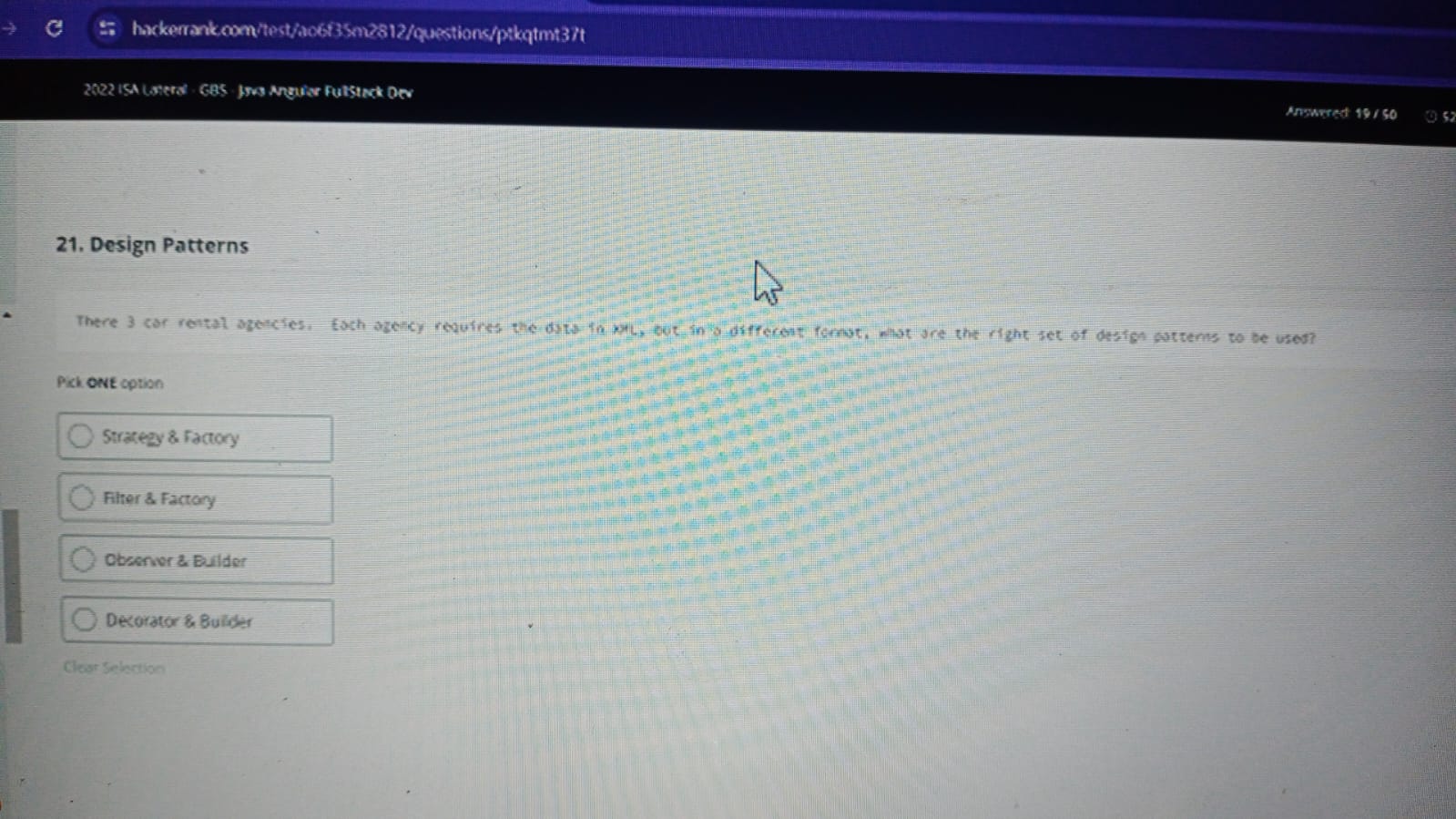 Solved Design PatternsPRCi ONE cptionStracegy 8 | Chegg.com