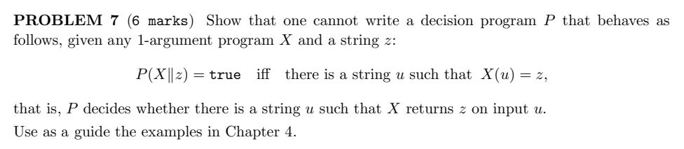 PROBLEM 7 (6 marks) Show that one cannot write a | Chegg.com