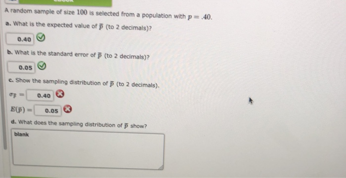 Solved A random sample of size 100 is selected from a | Chegg.com