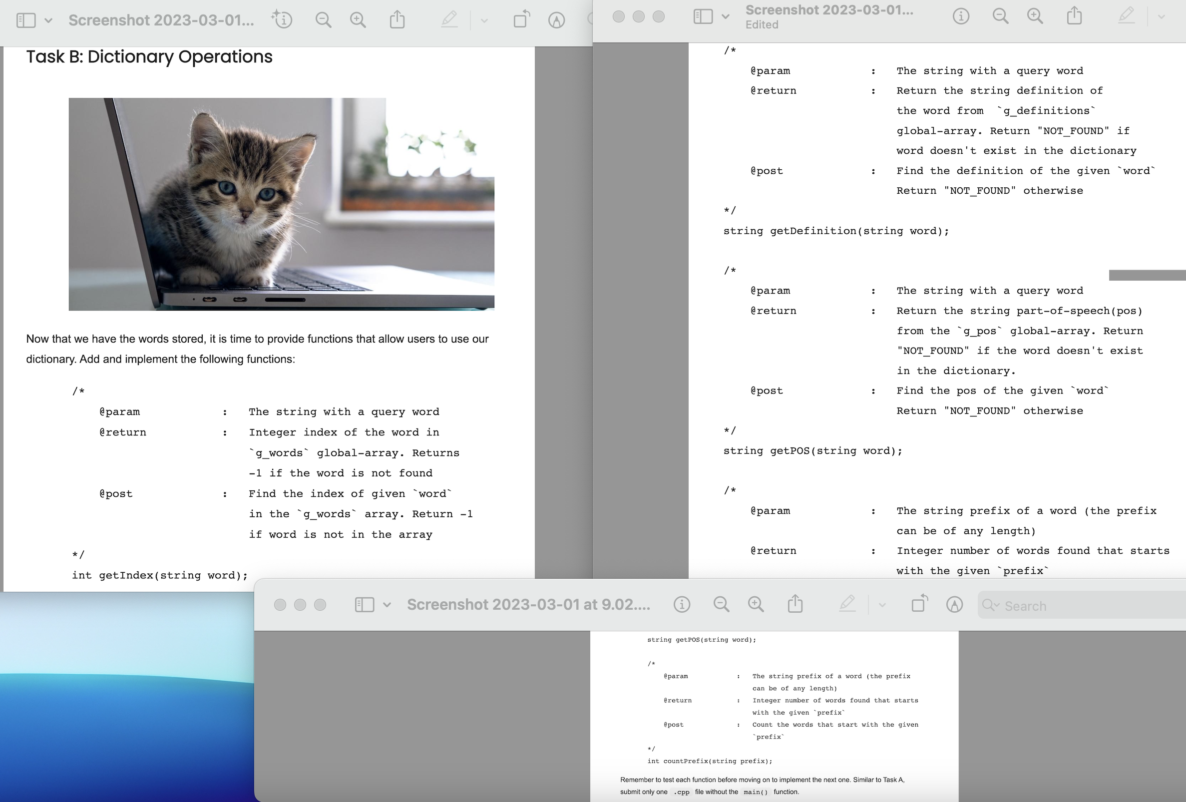 Solved Task B: Dictionary Operations | Chegg.com