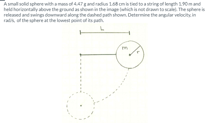 Solved A small solid sphere with a mass of 4.47g ﻿and radius | Chegg.com
