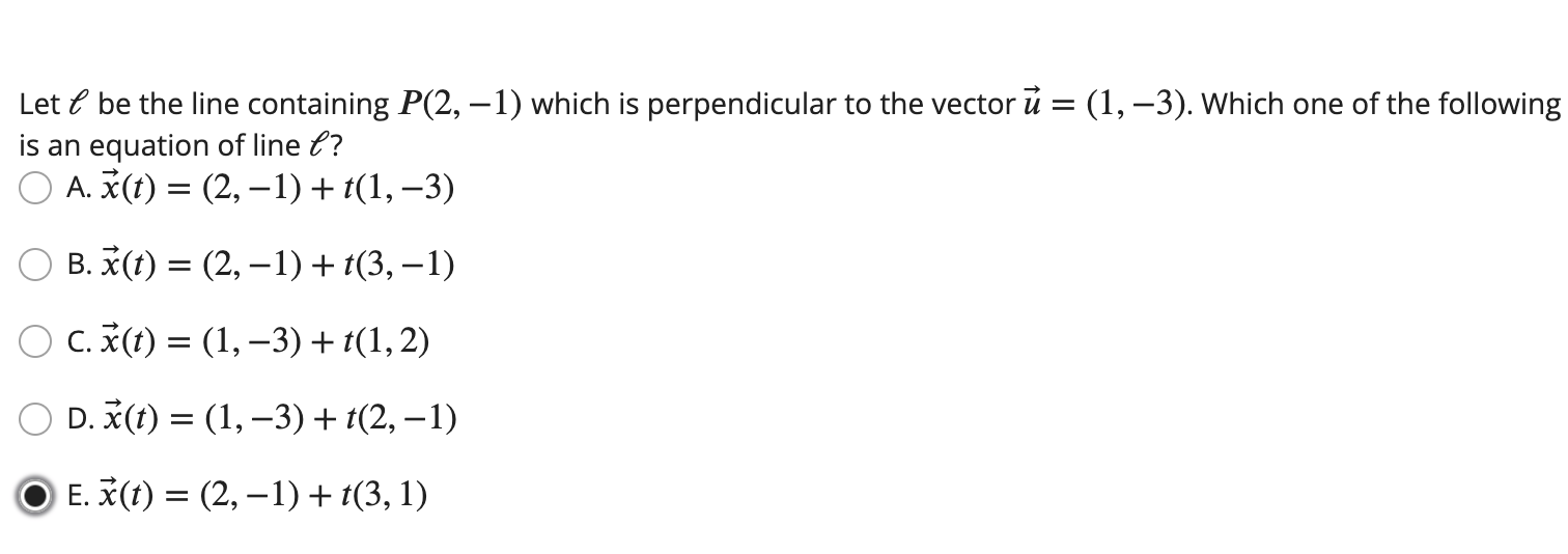 Solved Which one of the following is a point-parallel form | Chegg.com
