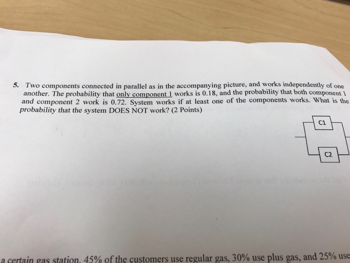 Solved Two components connected in parallel as in the | Chegg.com