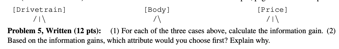 Solved 2.1 Decision Tree Learning Consider the following set | Chegg.com