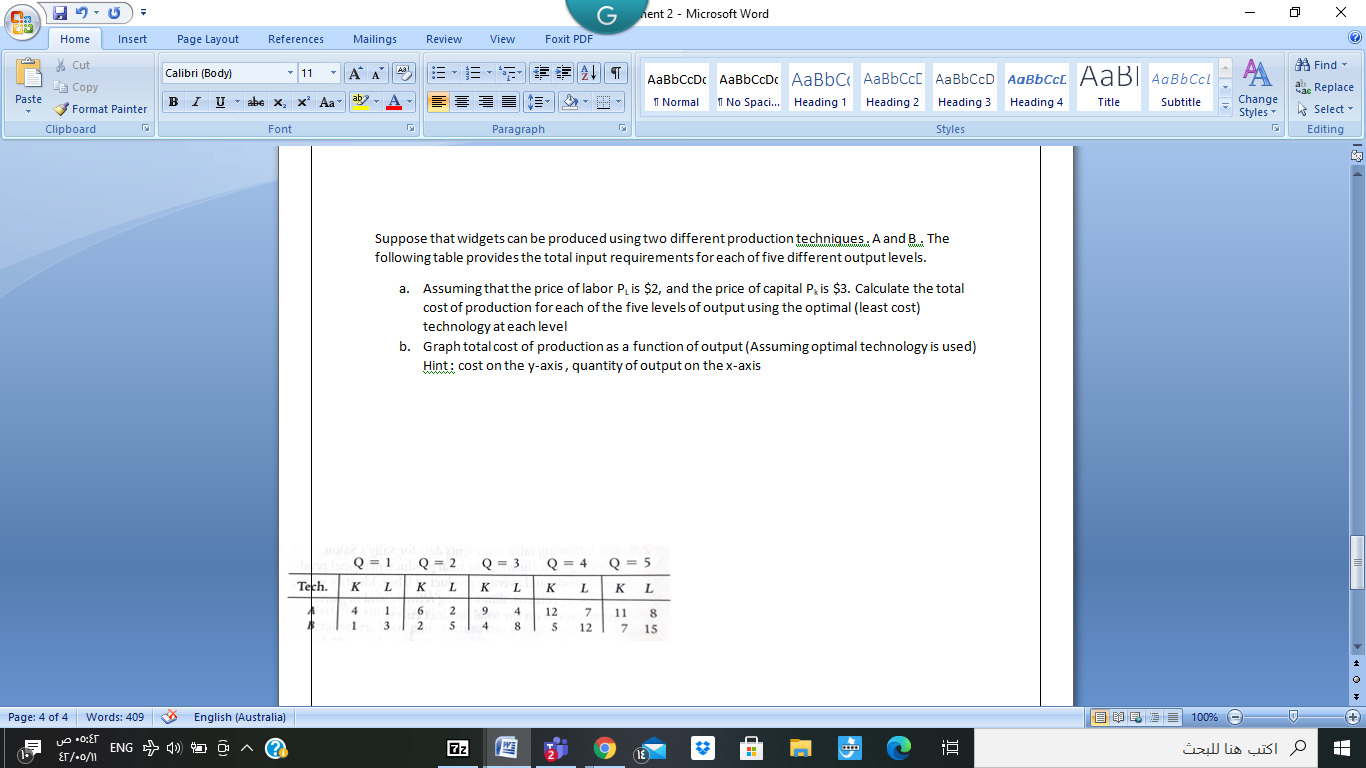 Solved Cla G nent 2 - Microsoft Word Home Insert Page Layout | Chegg.com