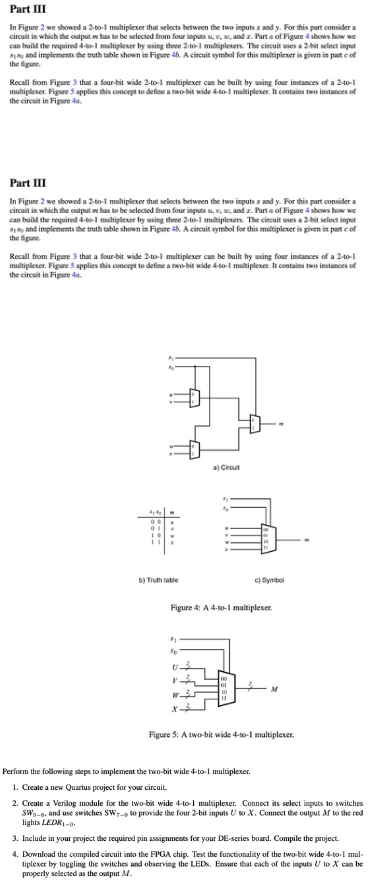 Part III In Figure 2 we showed a 2-to-1 multiplexer | Chegg.com