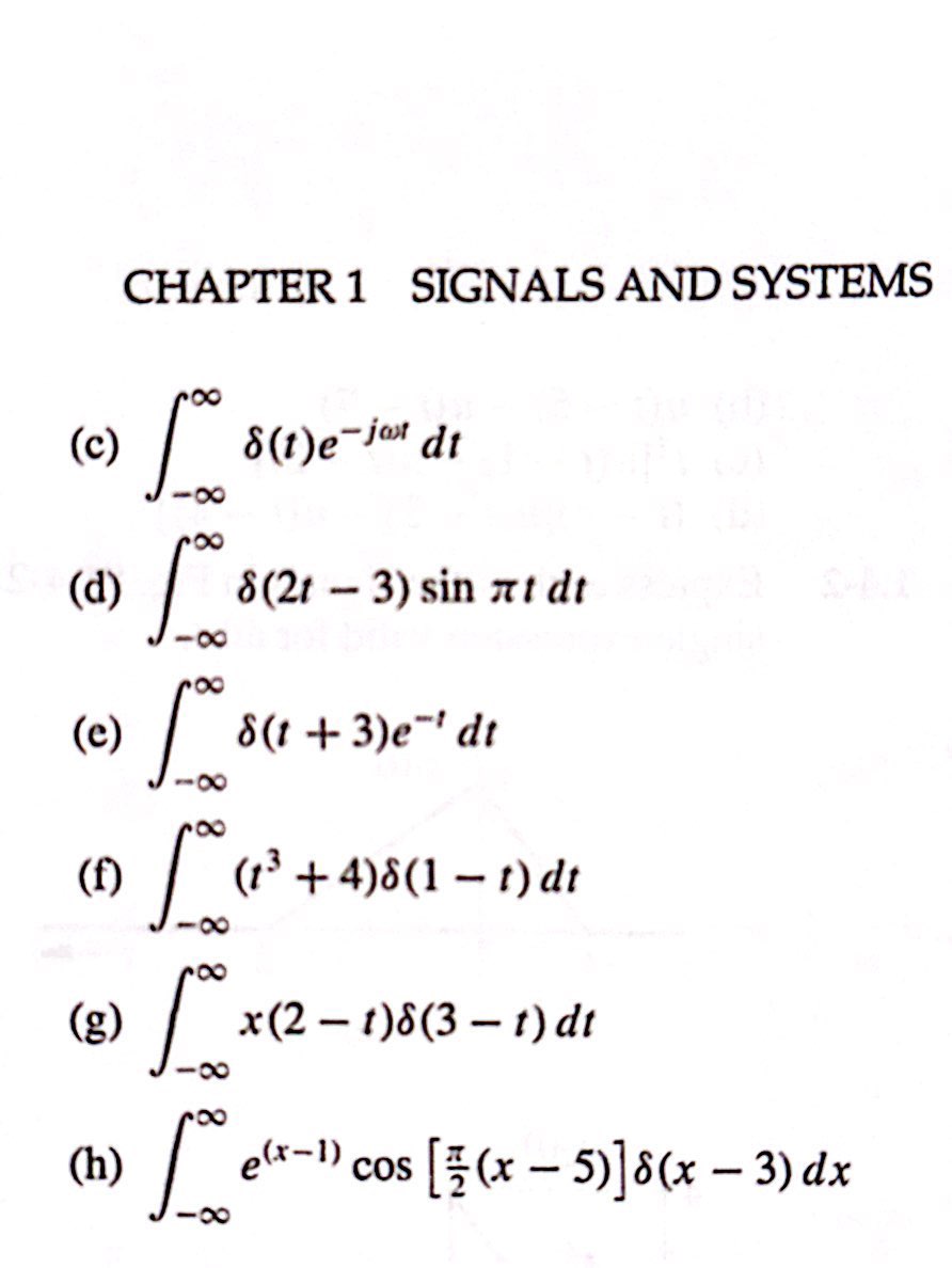 Solved Evaluate the following integrals: (a) | Chegg.com