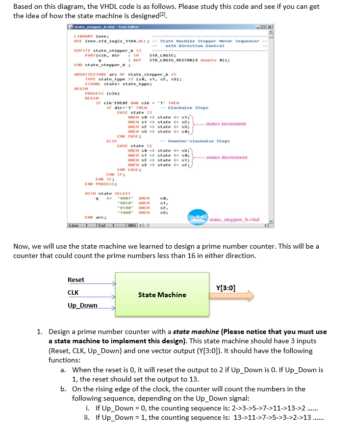 Objective: This lab will introduce the finite state | Chegg.com