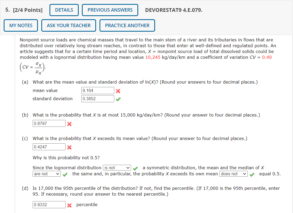 Solved 5. [2/4 Points] DETAILS PREVIOUS ANSWERS DEVORESTAT9 | Chegg.com