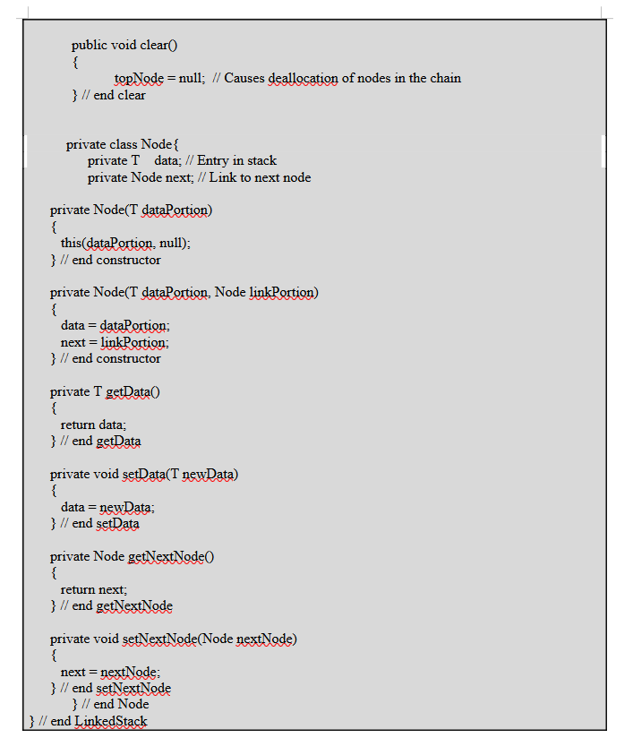 Solved A smack ADT is simply a normal stack with additional | Chegg.com