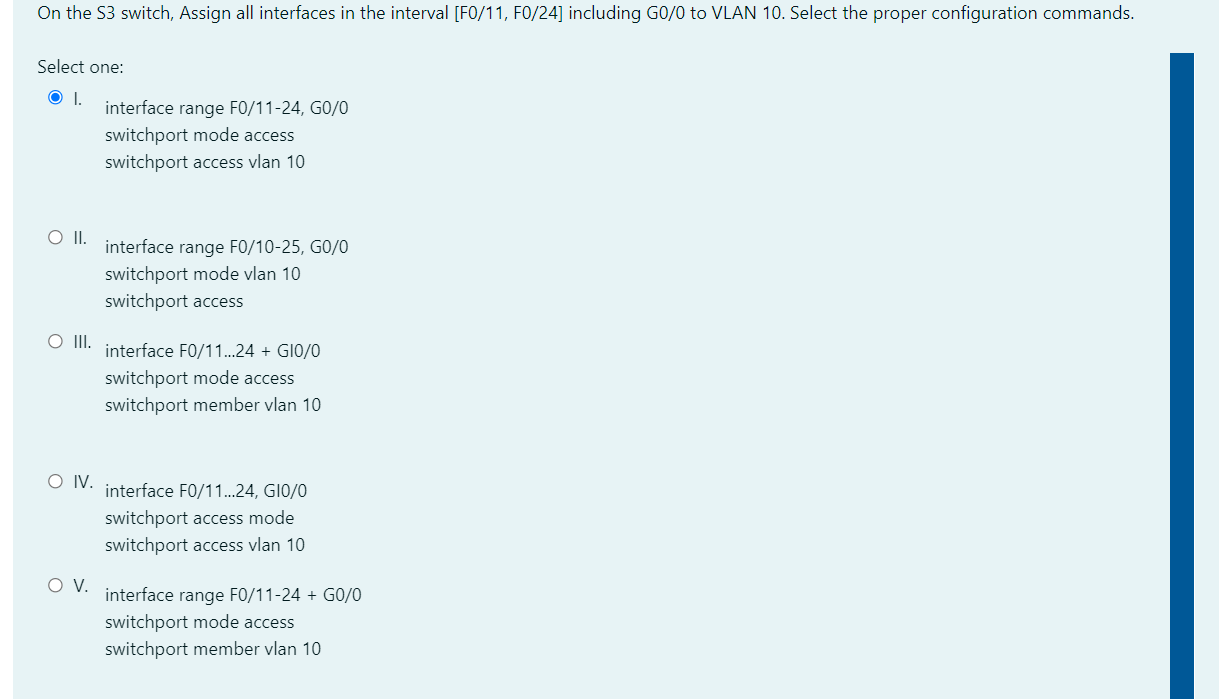 Solved On the S3 switch, Assign all interfaces in the | Chegg.com