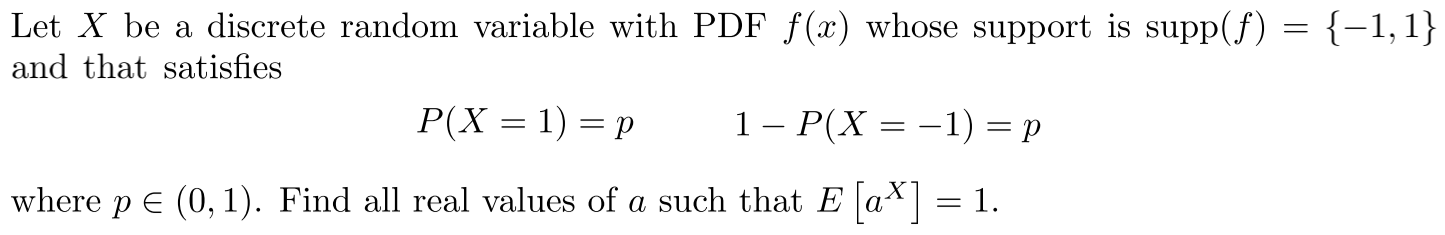 Solved Let X be a discrete random variable with PDFf(x) | Chegg.com