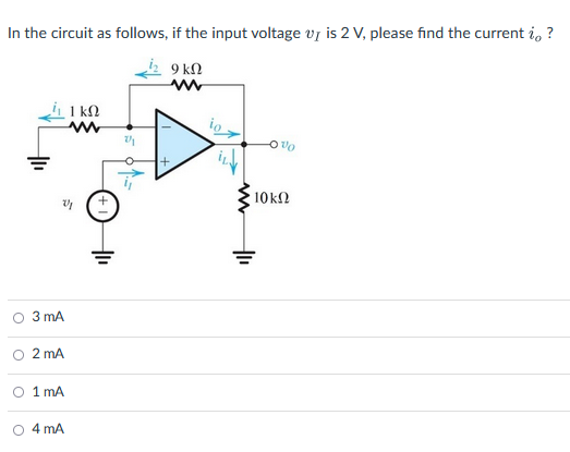 Solved In the circuit as follows, if the input voltage v1 is | Chegg.com