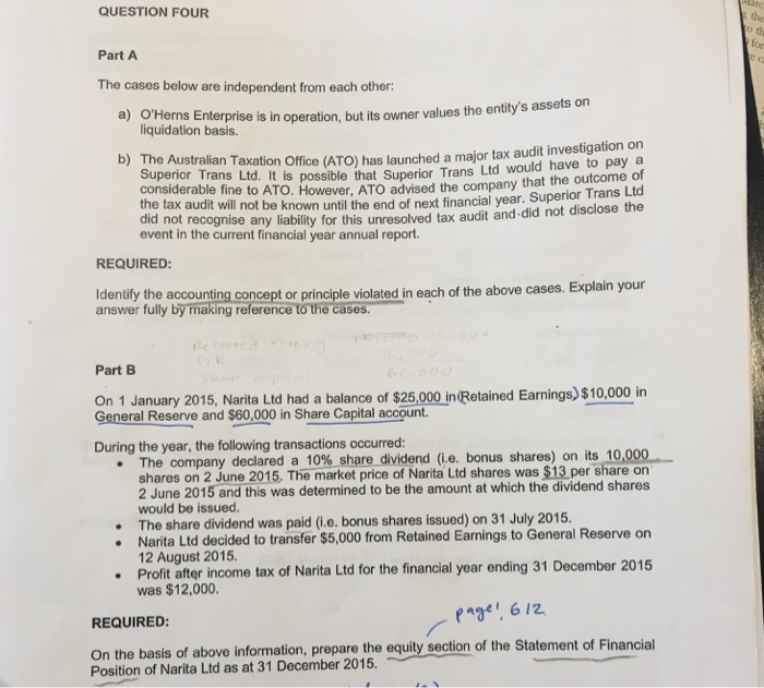 Solved Please answer part A and Part B with working on how | Chegg.com