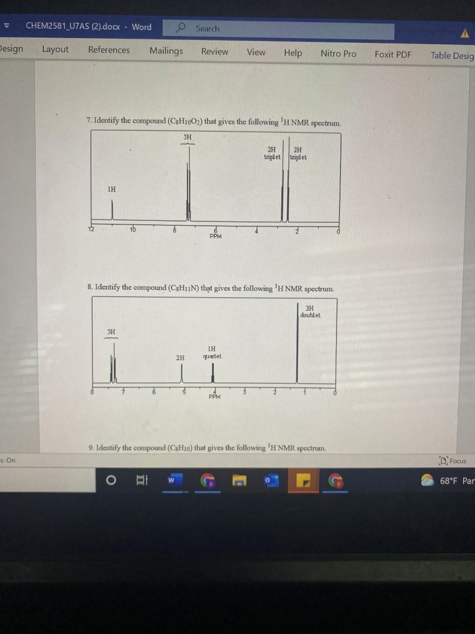 Solved aw Design Layout References Mailings Review View Help | Chegg.com