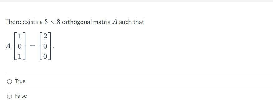 Solved There exists a 3 x 3 orthogonal matrix A such that 2 | Chegg.com