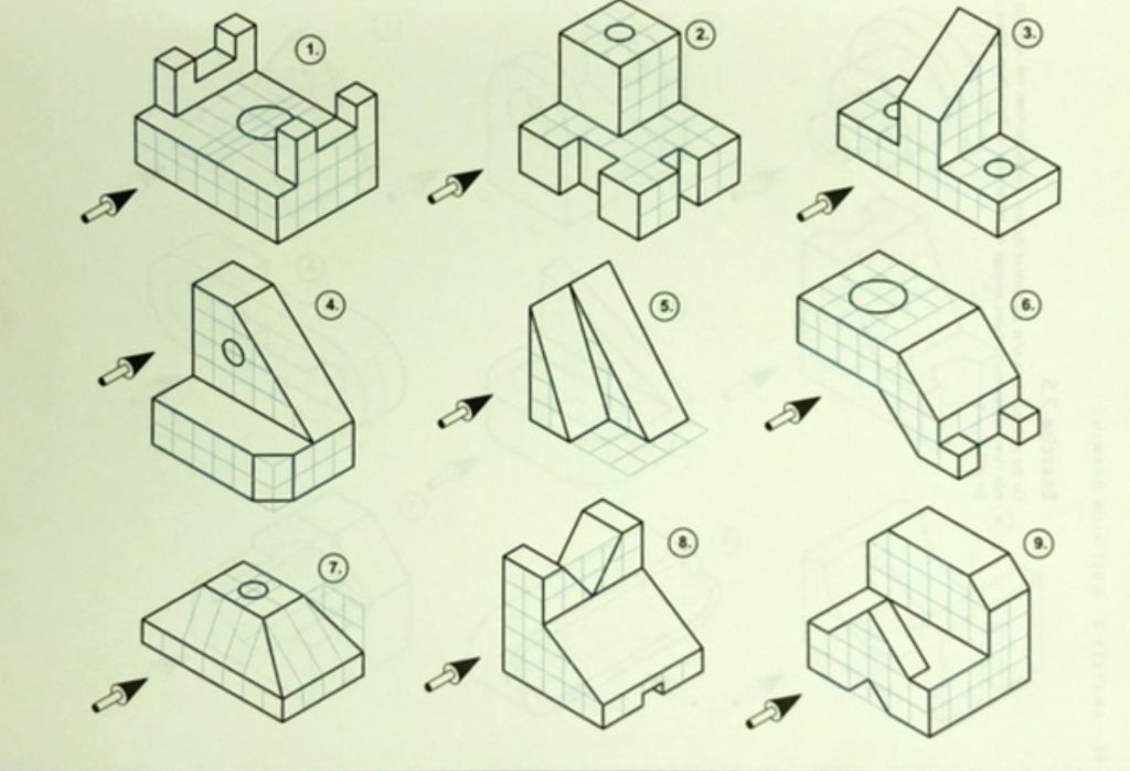 Solved Can you draw 3 side view of the objects (front up and | Chegg.com