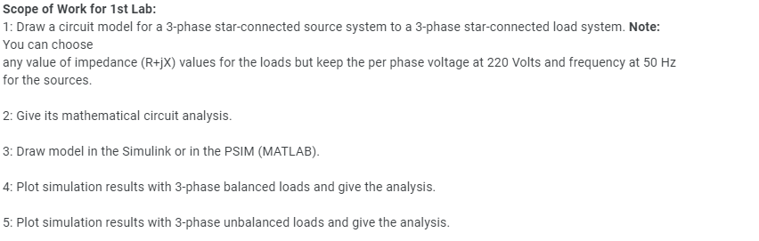 Solved Scope of Work for 1 st Lab: 1: Draw a circuit model | Chegg.com