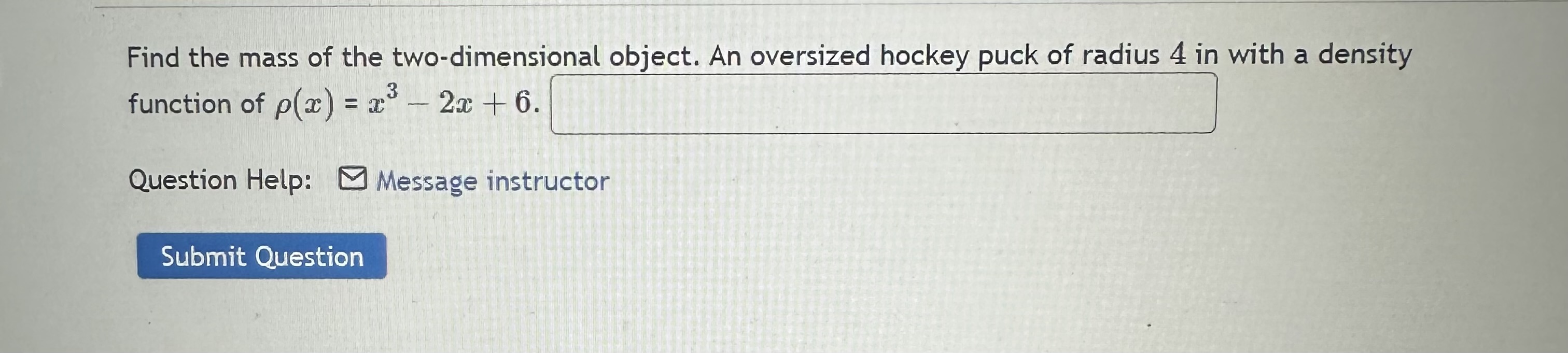Solved Find the mass of the two-dimensional object. An | Chegg.com