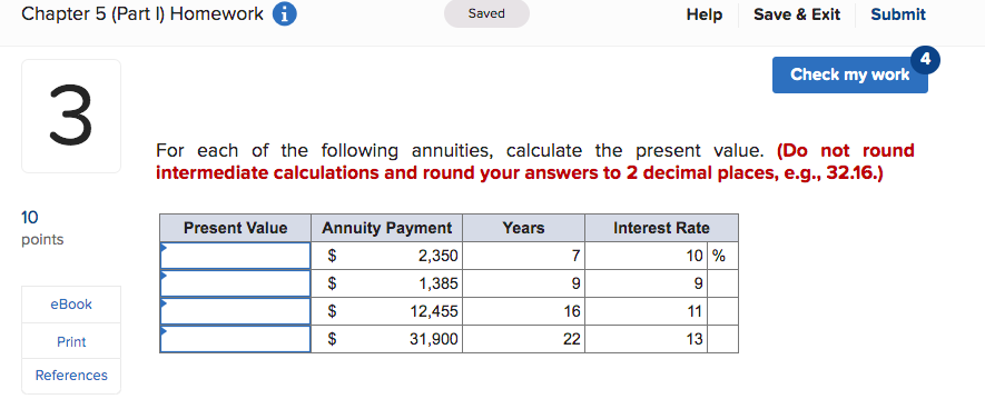 Solved Chapter 5 (Part 1) Homework i Saved Help Save & Exit | Chegg.com