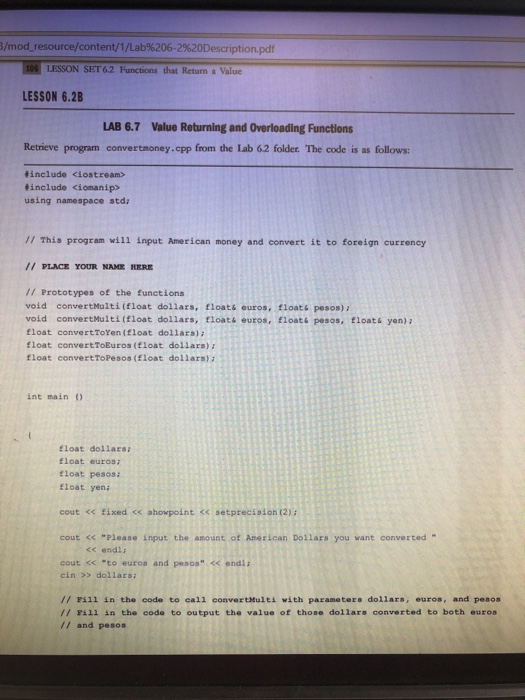 Solved /mod.resource/content/1/Lab%206-2%20Description.pdf | Chegg.com