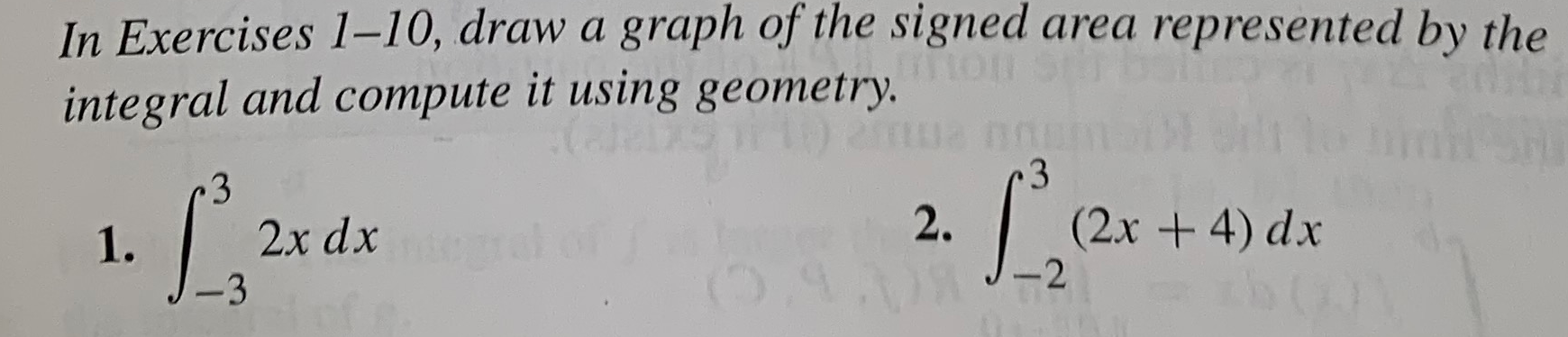 Solved In Exercises 1-10, draw a graph of the signed area | Chegg.com