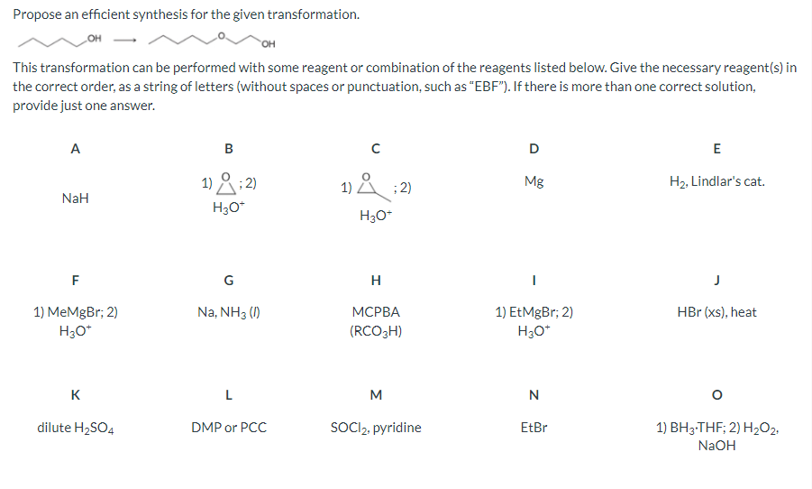 Solved Propose an efficient synthesis for the given | Chegg.com