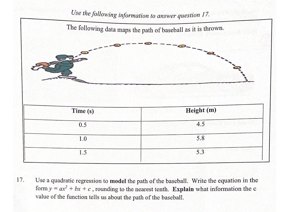 Solved Use the following information to answer question 17. | Chegg.com