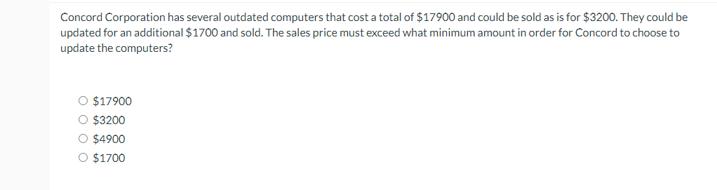 Solved Concord Corporation has several outdated computers | Chegg.com