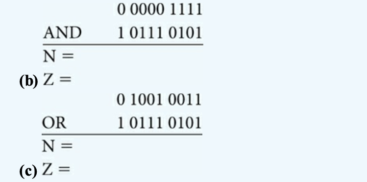 Solved \begin{tabular}{ll} & 000001111 \\ AND & 101110101 \\ | Chegg.com