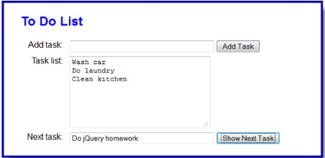 Solved Develop a To Do List application (5 points): In | Chegg.com