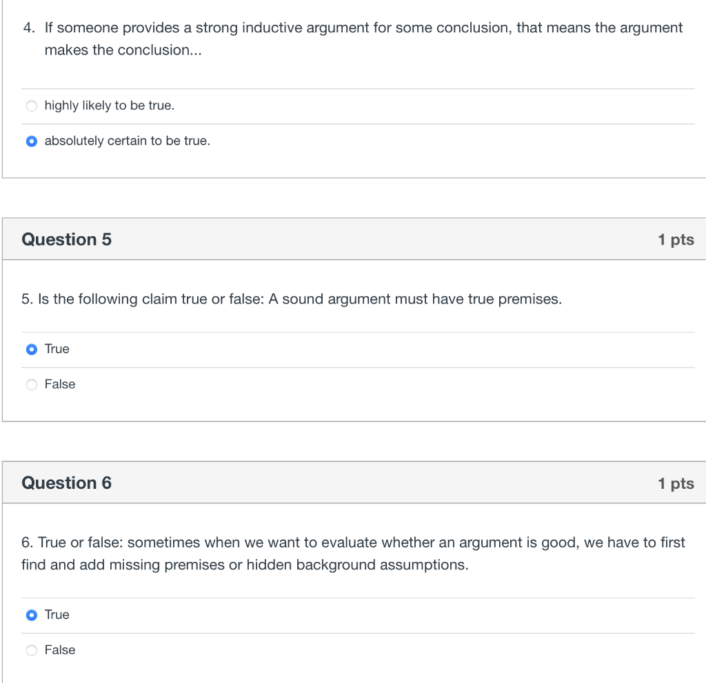 Solved 4. If someone provides a strong inductive argument | Chegg.com