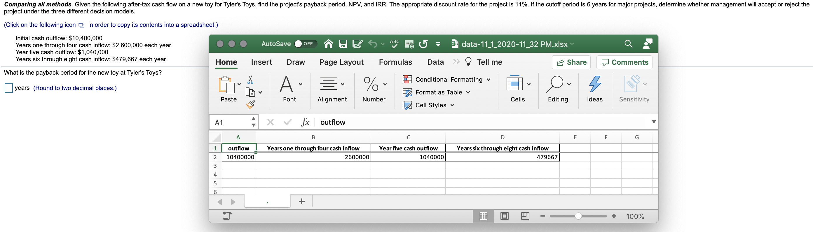 Solved Comparing all methods. Given the following after-tax | Chegg.com