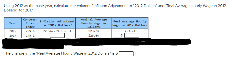 Solved Using 2012 As The Base Year Calculate The Columns 